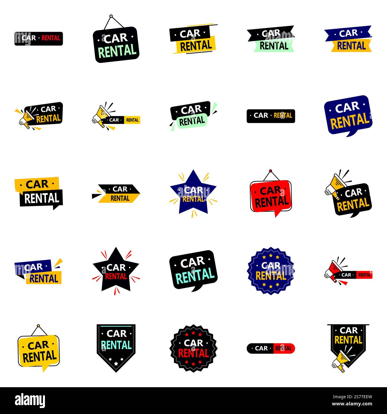 25 Versatile vector designs for a new look in your car rental branding ...