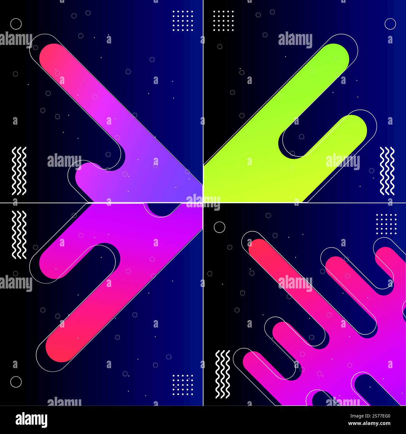 Seamless Vector Patterns with Diagonal Stripes: Abstract Designs Stock ...