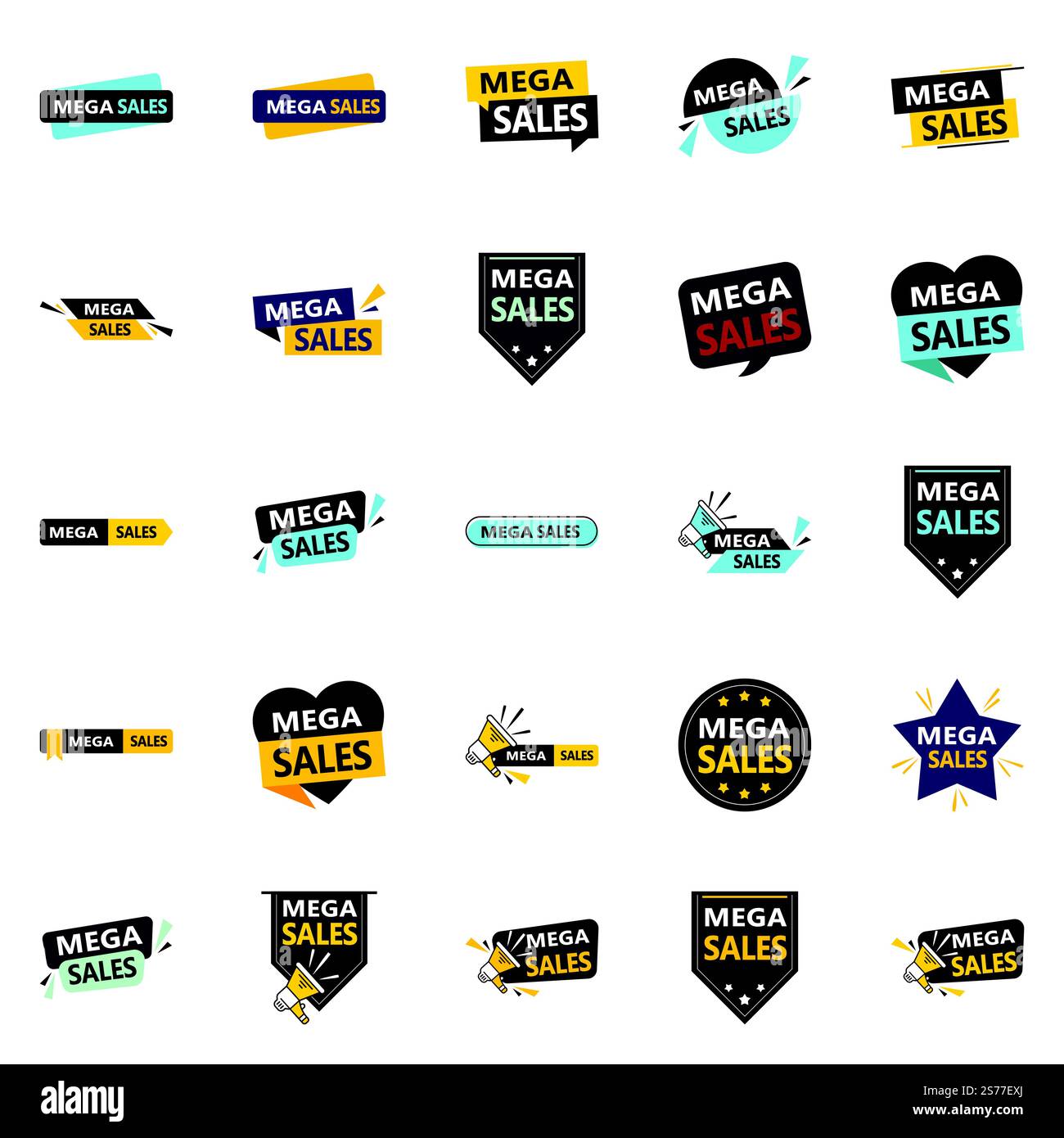 Mega Sale 25 Versatile Vector Banners for All Your Branding Needs Stock ...