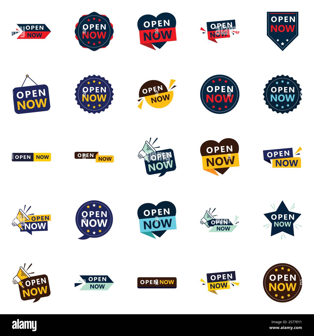 25 Eyecatching Open Now Sign Templates Stock Vector Image & Art - Alamy