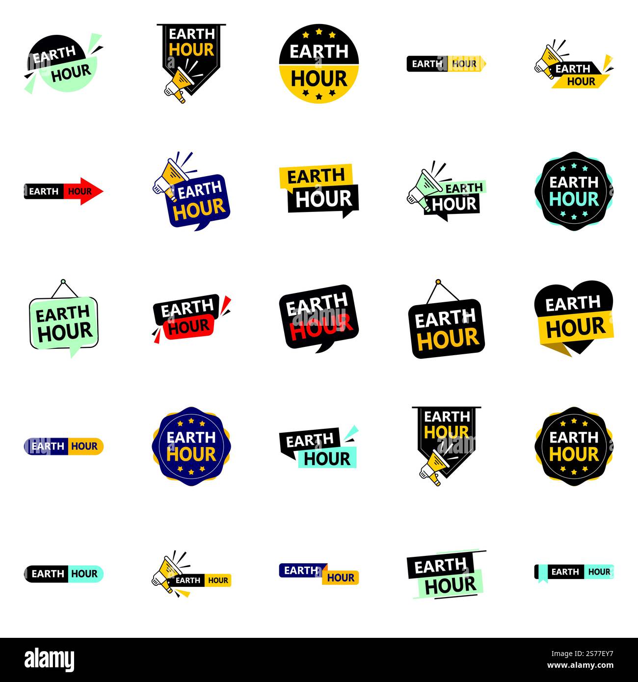 25 Inspiring Vector Designs in the Earth Hour Pack Perfect for ...