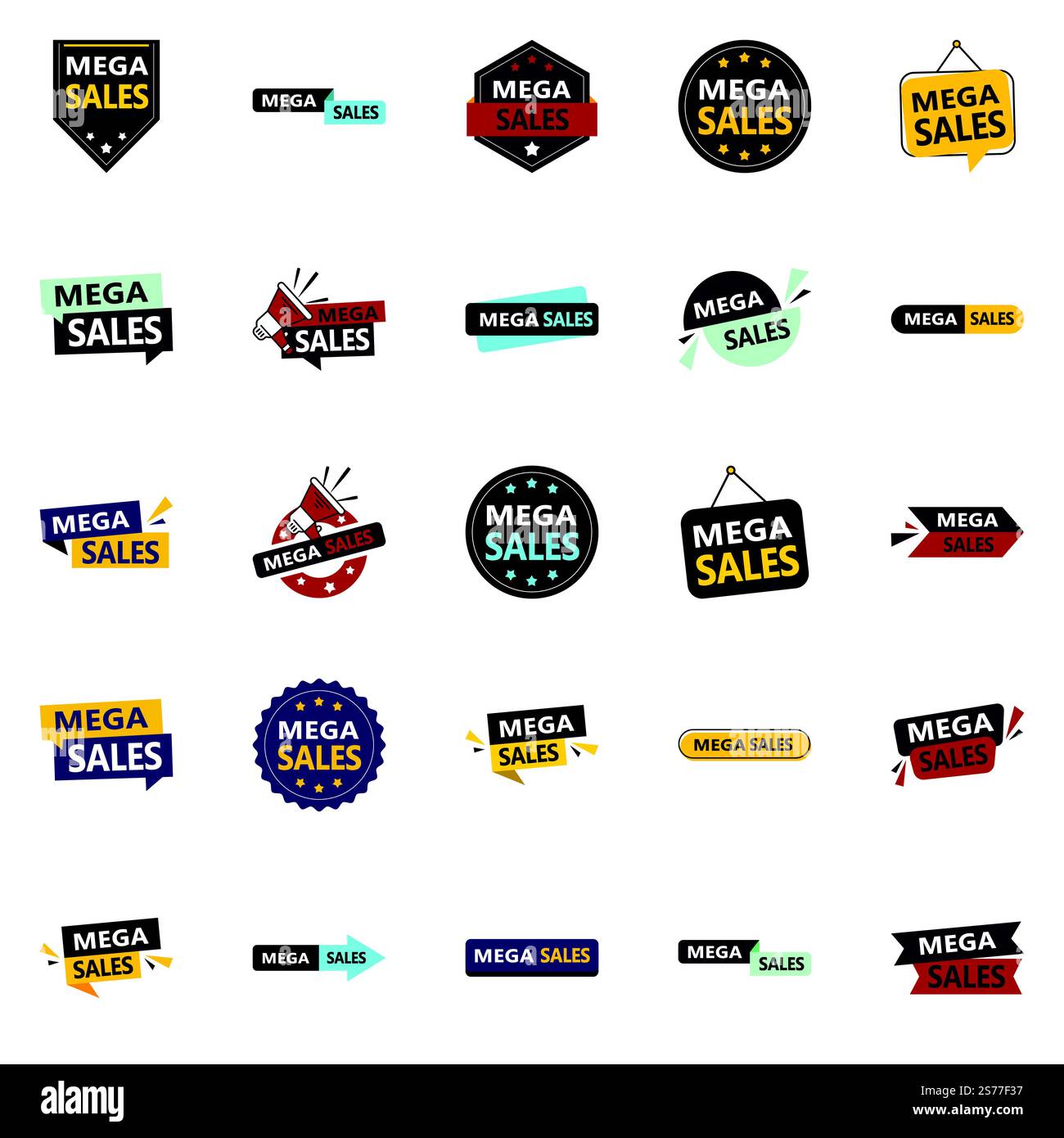 Mega Sale 25 Versatile Vector Banners for All Your Branding Needs Stock ...