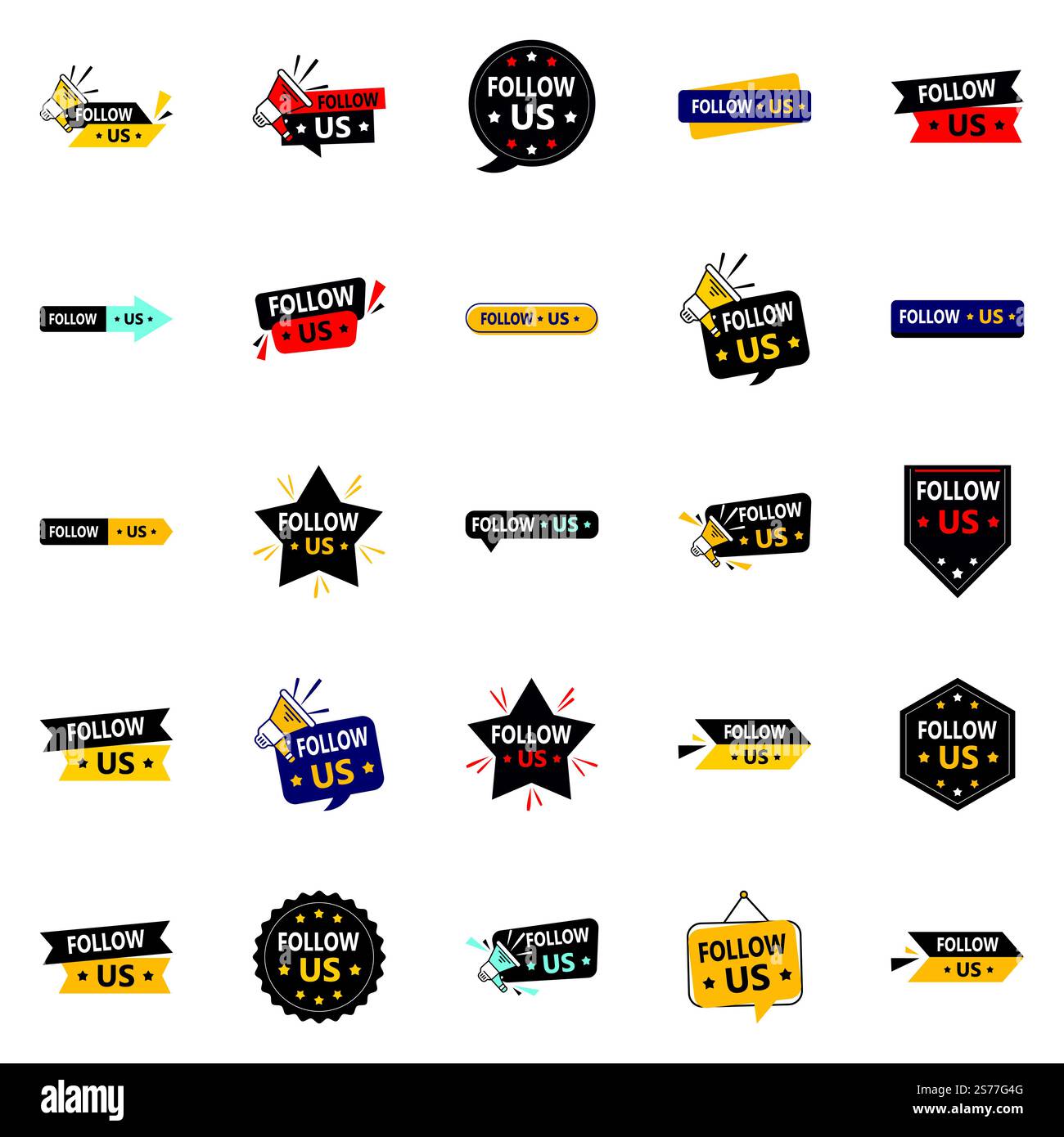 25 Follow-Boosting Follow Us Graphic Elements for LinkedIn and ...