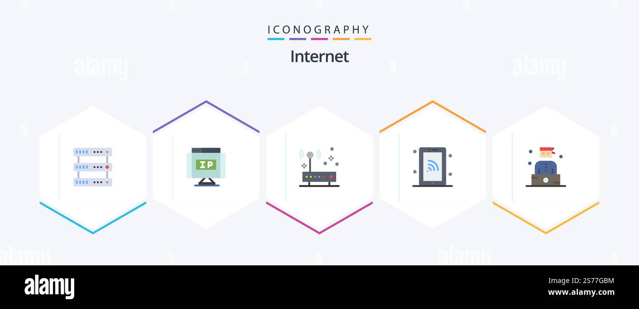 Internet 25 Flat icon pack including criminal. wifi. connection ...