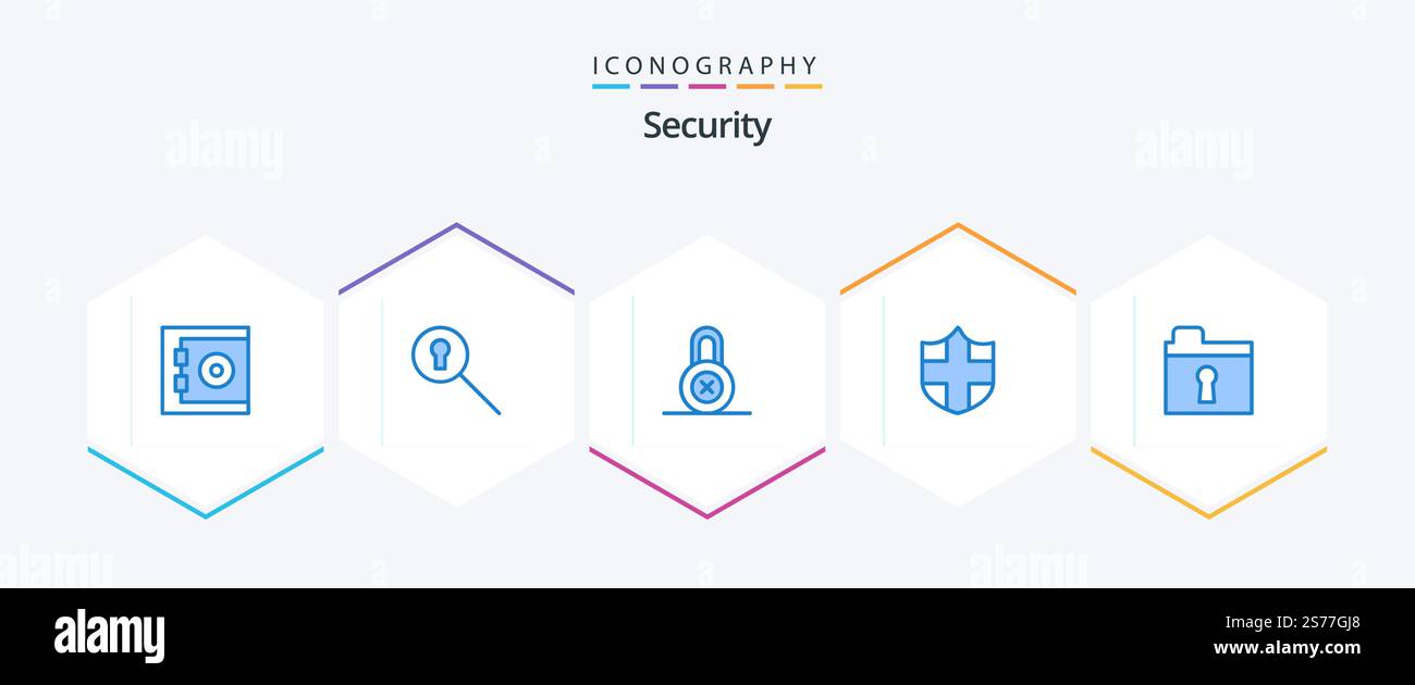 Security 25 Blue icon pack including . . protection. private. folder ...
