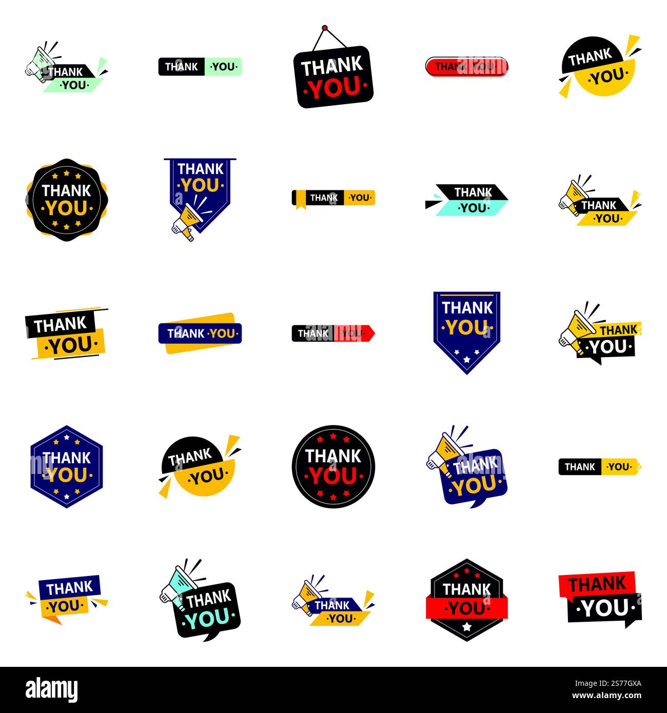Thank You 25 Unique Vector Images to Show Your Appreciation Stock Vector Image & Art - Alamy