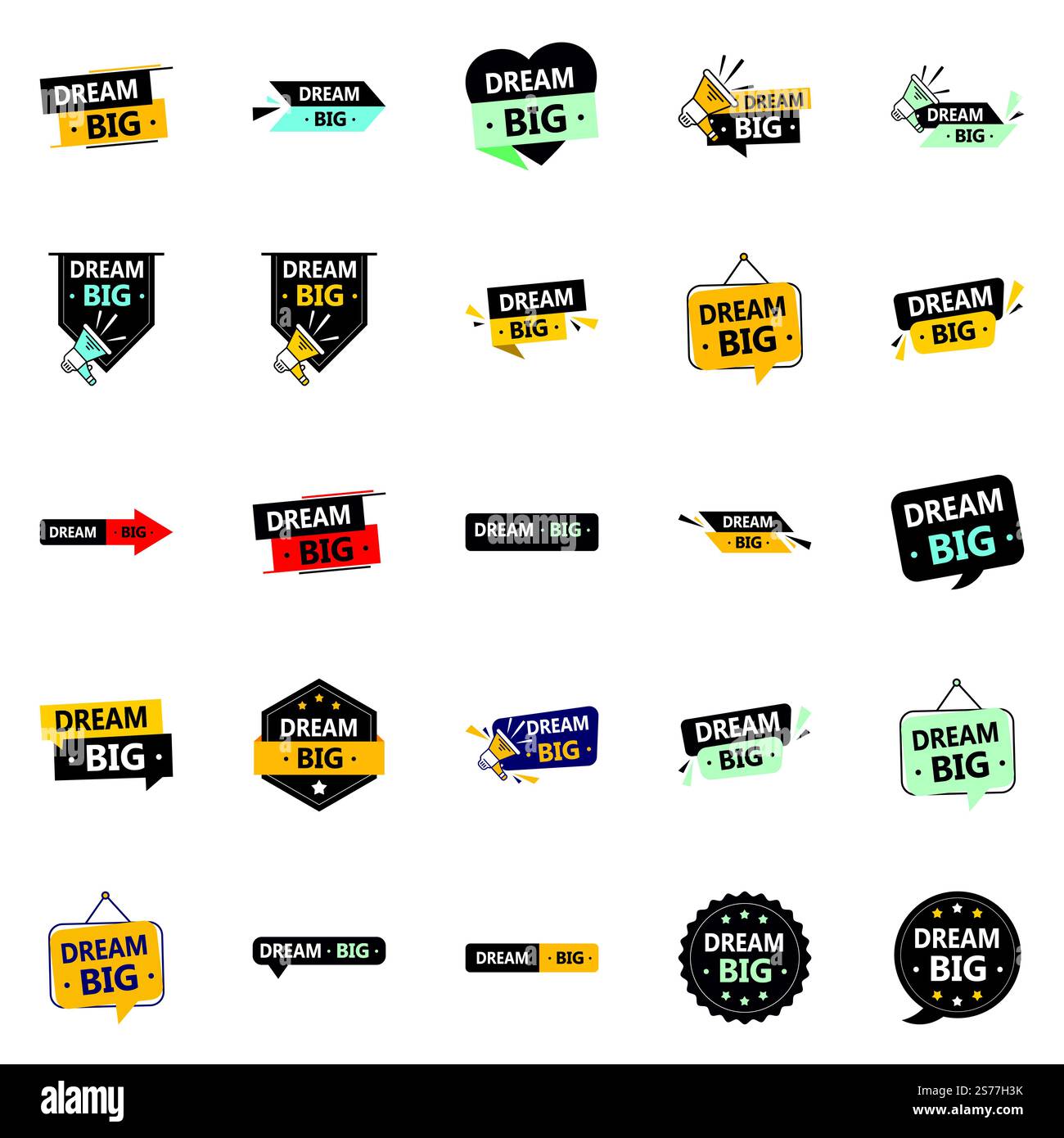 Dream Big Professional vector elements for creating a successful future ...