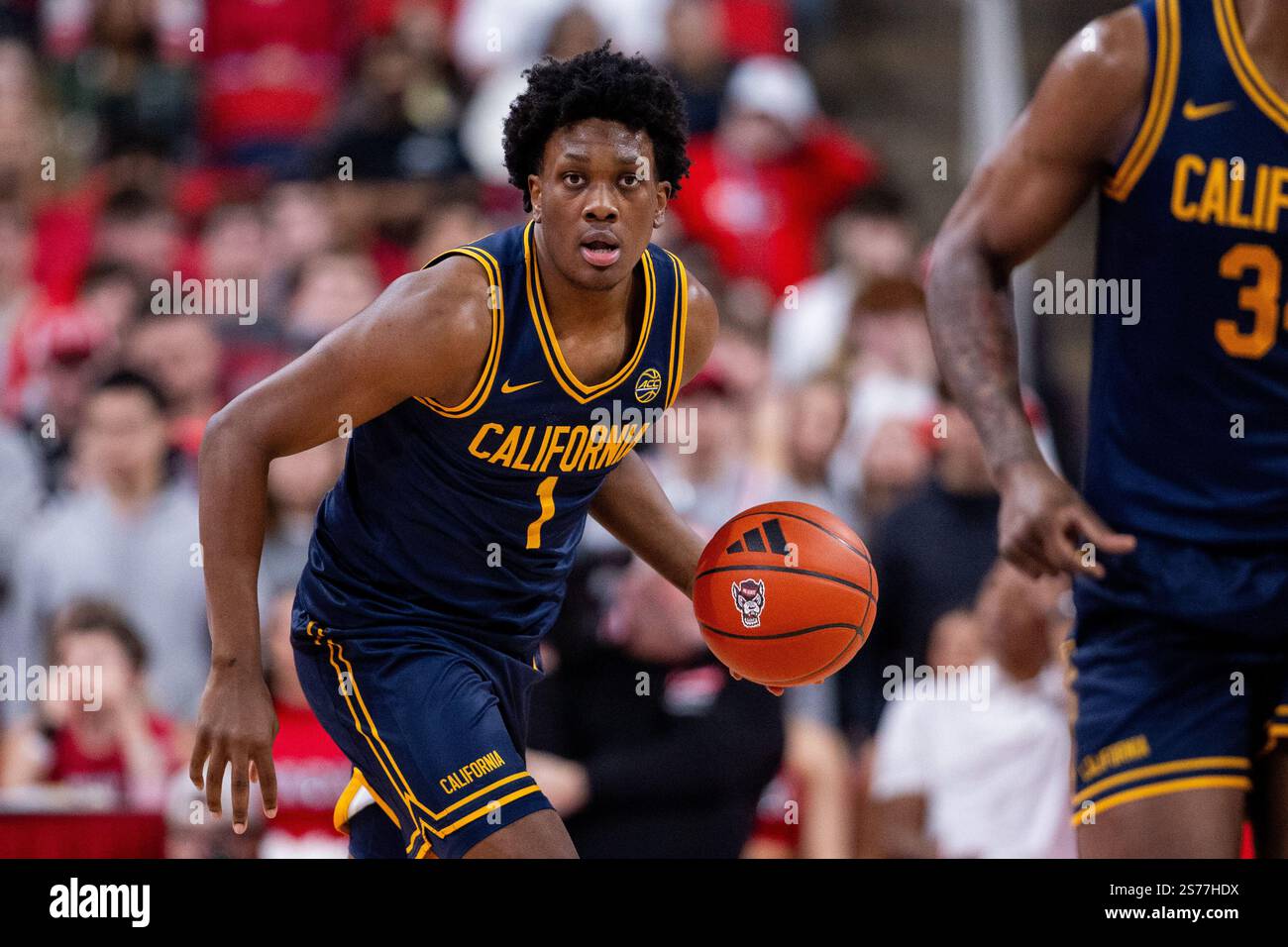 Raleigh, NC, USA. 18th Jan, 2025. California forward Joshua Ola-Joseph ...