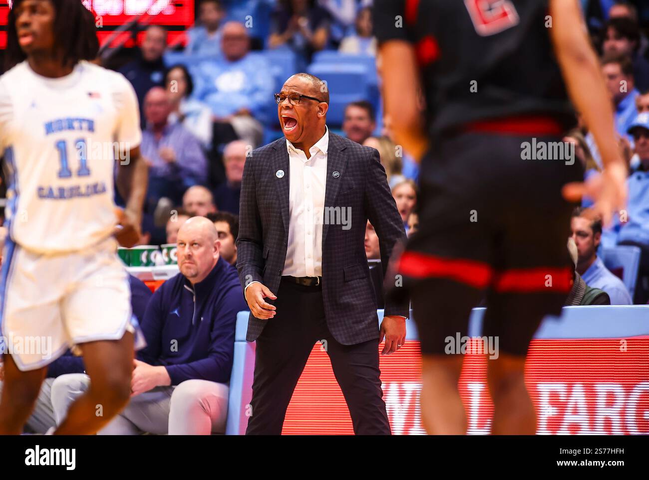 January 18, 2025: Hubert Davis is the head basketball coach for North ...