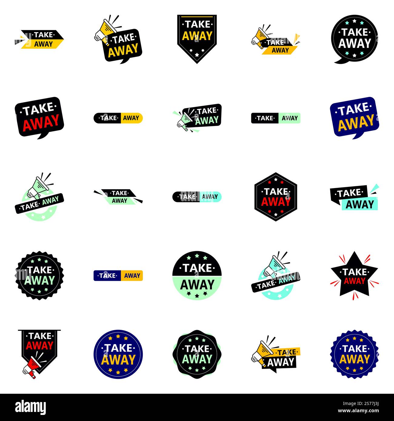 The Take Away Vector Collection 25 Dynamic Designs for Your Next Food ...
