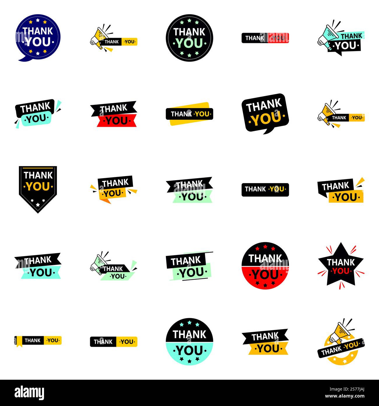 Thank You 25 Unique Vector Designs for a Personalized Touch Stock ...