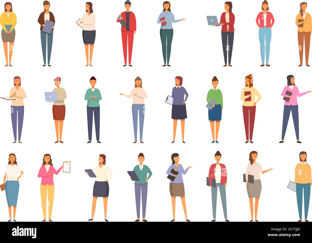 Wedding planner icons set cartoon vector. Woman organizer. Girl event ...