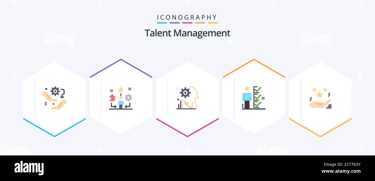 Talent Management 25 Flat icon pack including user. checklist. star ...
