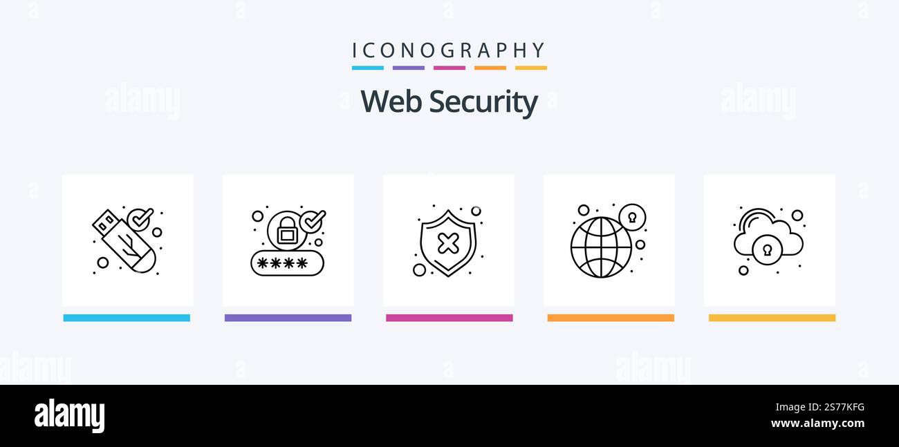 Web Security Line 5 Icon Pack Including folder. protection. protect ...