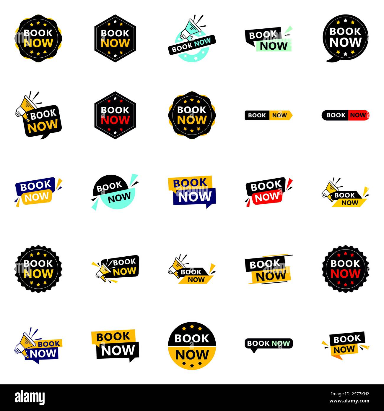 Get Your Customers Booking with Our Pack of 25 Book Now Banners Stock ...