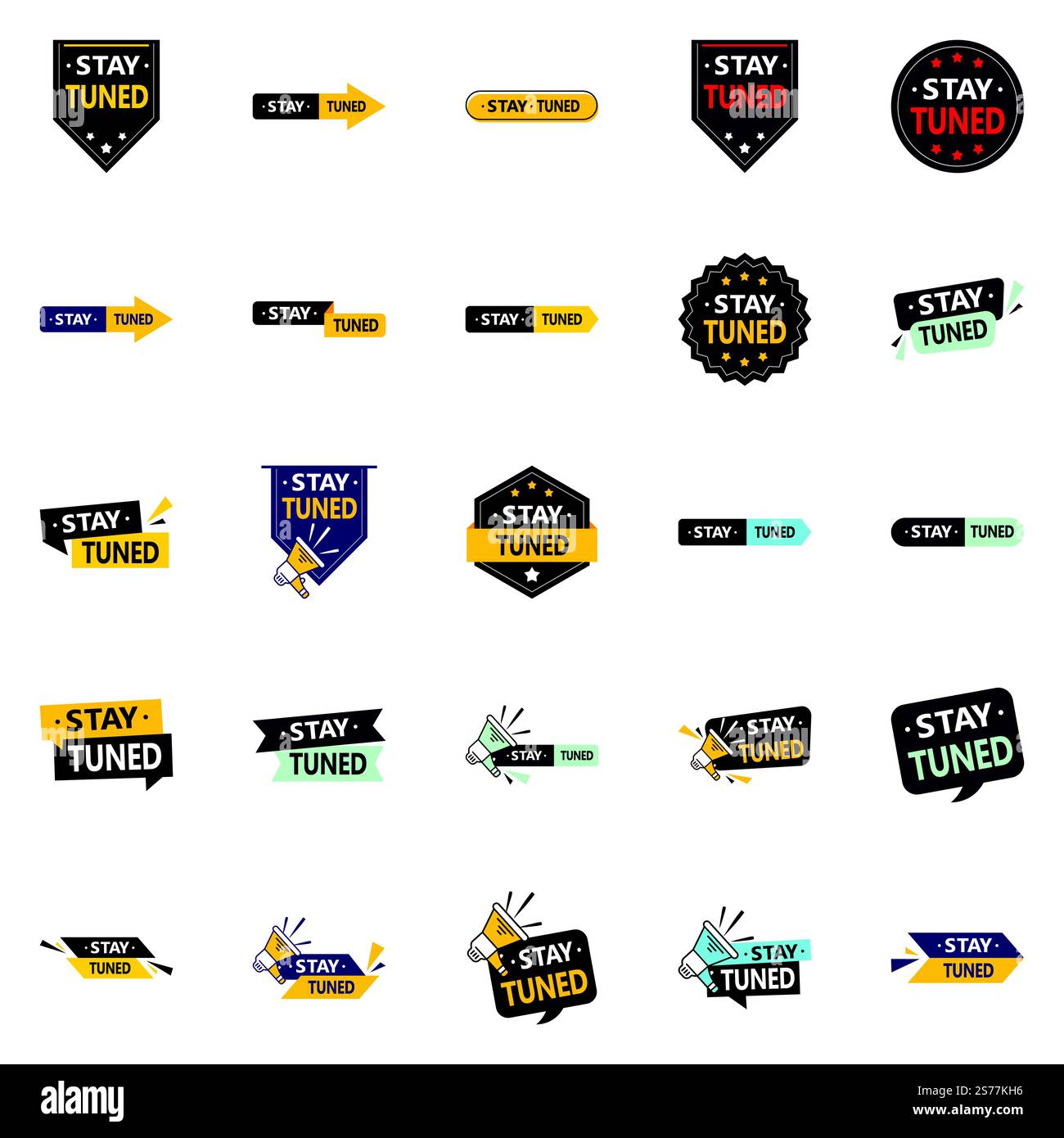 Stay Tuned Versatile vector designs for all your branding needs 25 pack ...