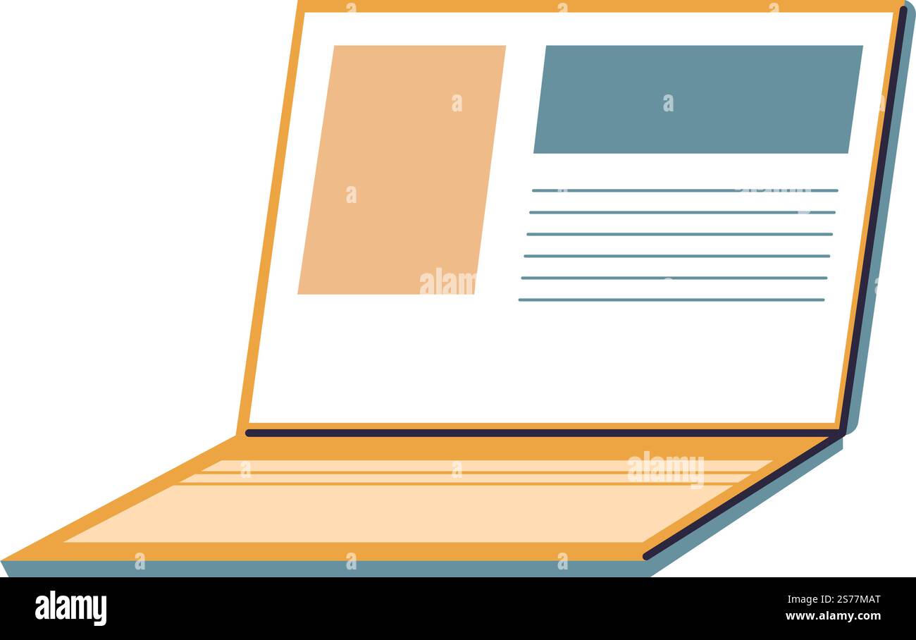 Personal computer, isolated laptop for working or studying. Gadget for ...