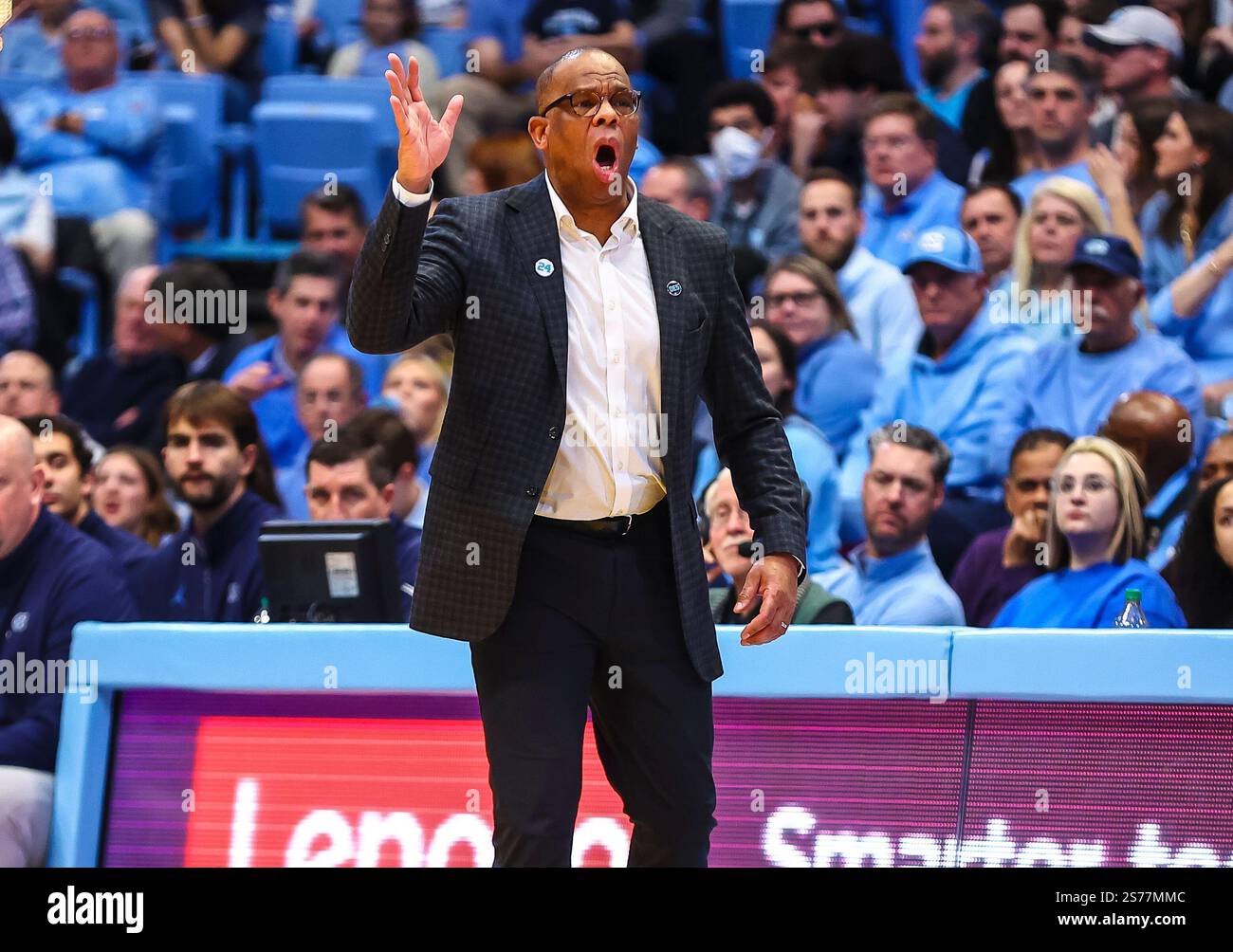 January 18, 2025: Hubert Davis is the head basketball coach for North ...