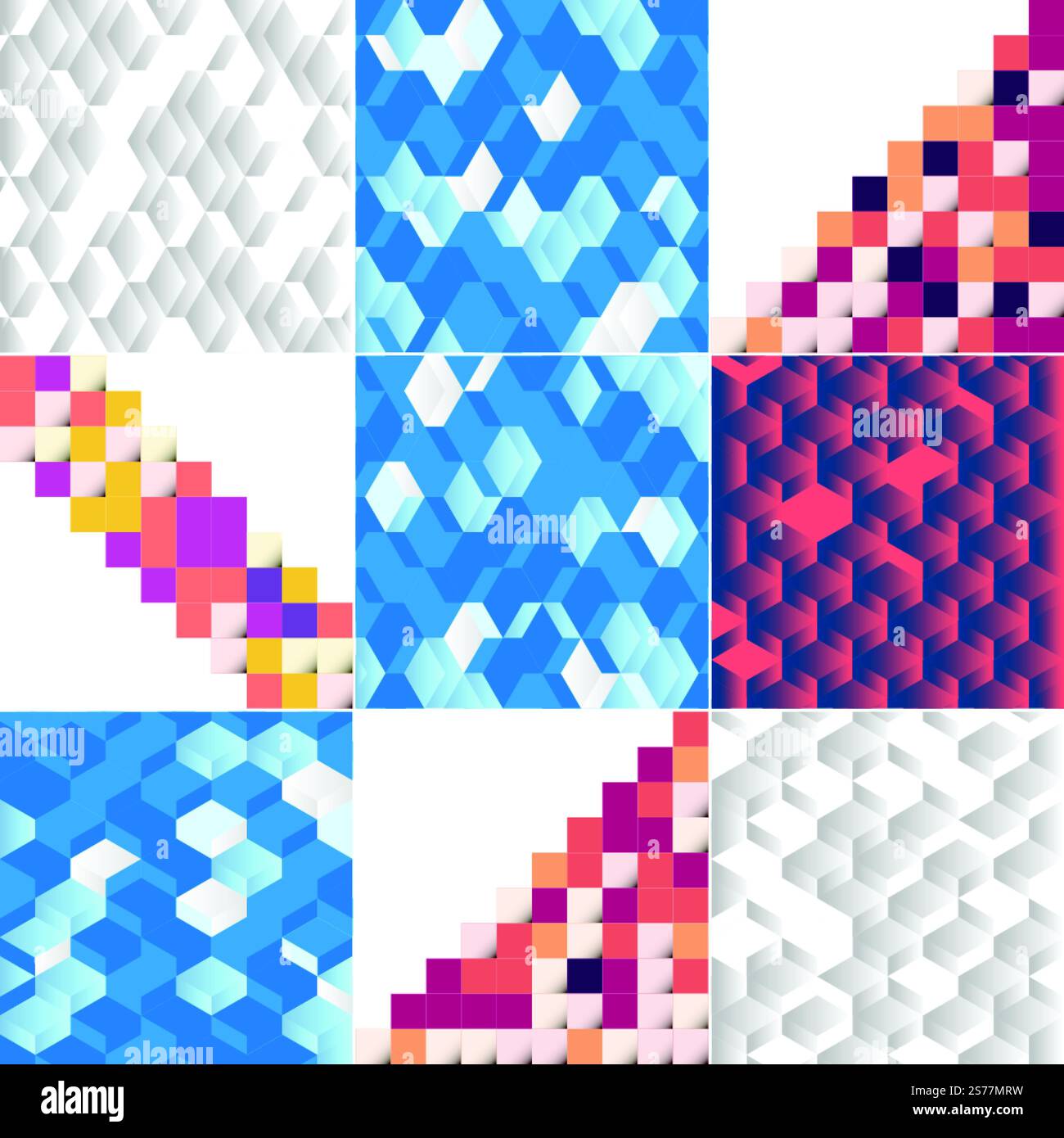 Blue mosaic pattern with a mosaic color gradient vector illustration ...