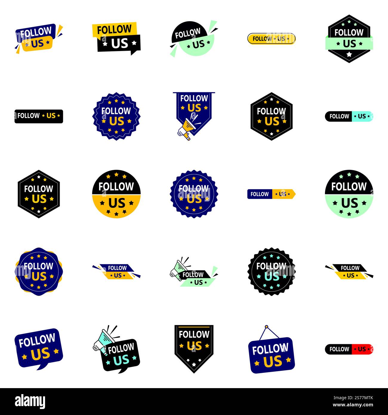 25 Follow Us Call-to-Action Boosters for Twitter and TikTok Stock ...