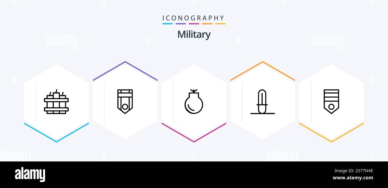 Military 25 Line icon pack including military. army. gun. weapon. light ...