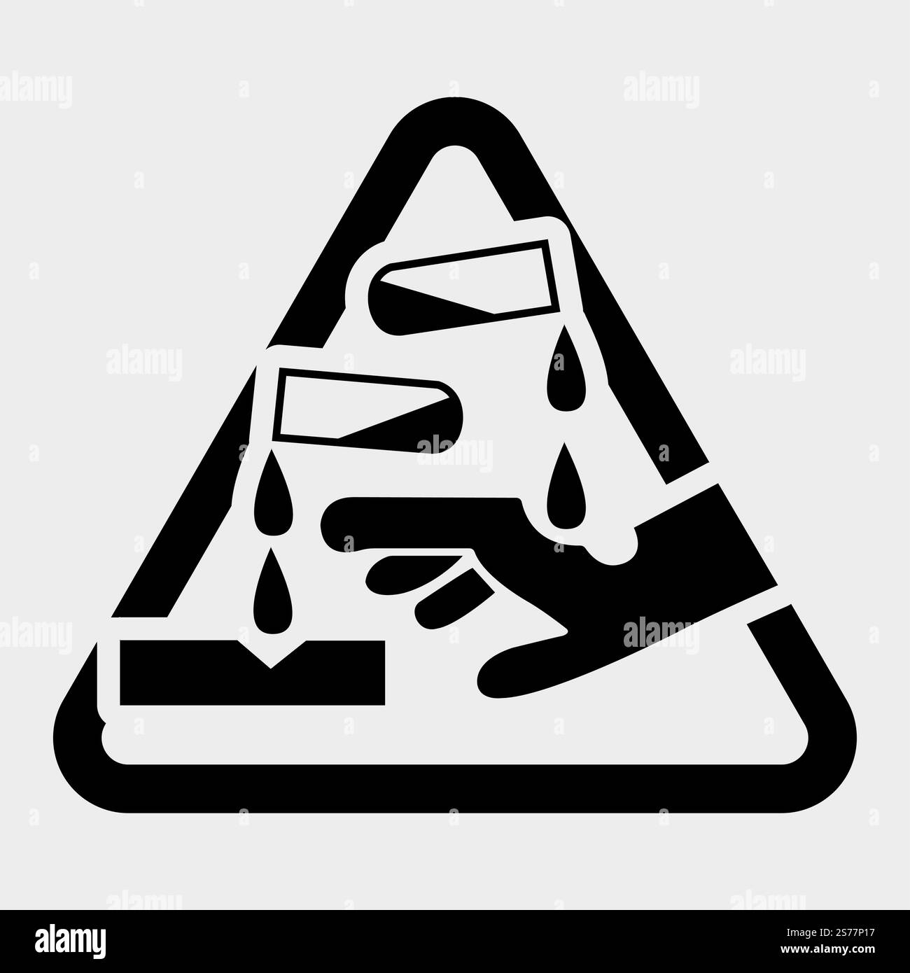 Beware Corrosive Substance Symbol Isolate On White Background,Vector ...