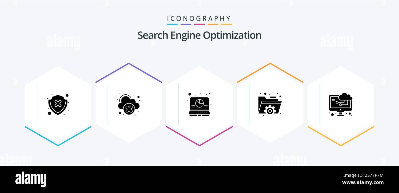 Seo 25 Glyph icon pack including . monitor. laptop. cloud computing. settings Stock Vector Image ...