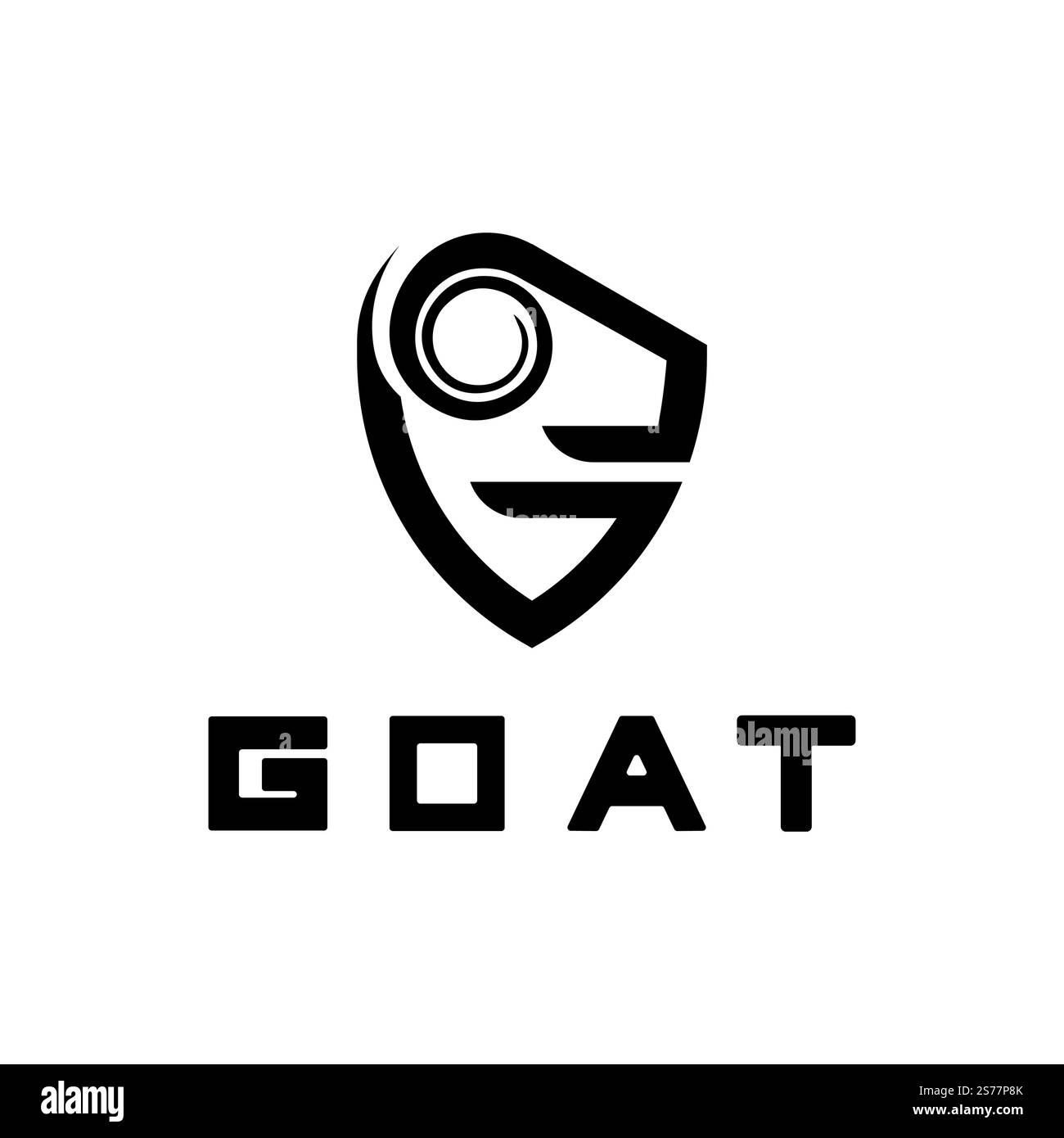 Letter G Goat Head Logo-Vector illustration Stock Vector Image & Art ...