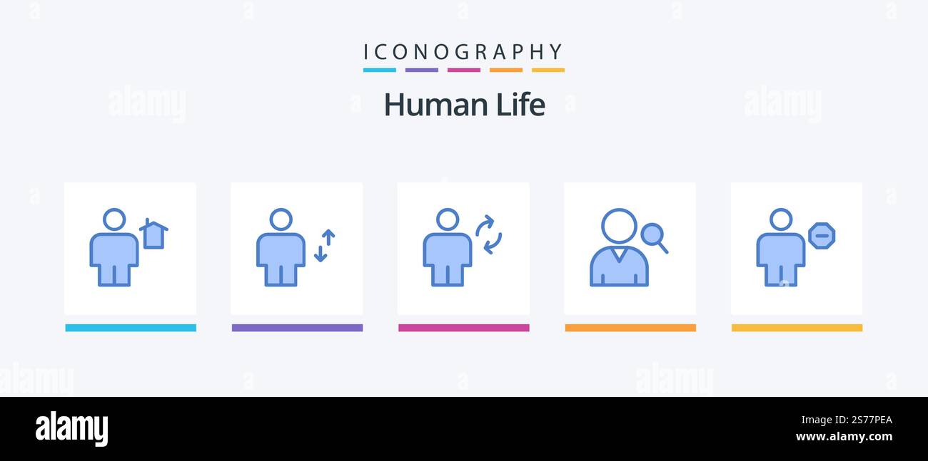 Human Blue 5 Icon Pack Including user. employee. human. update. human ...