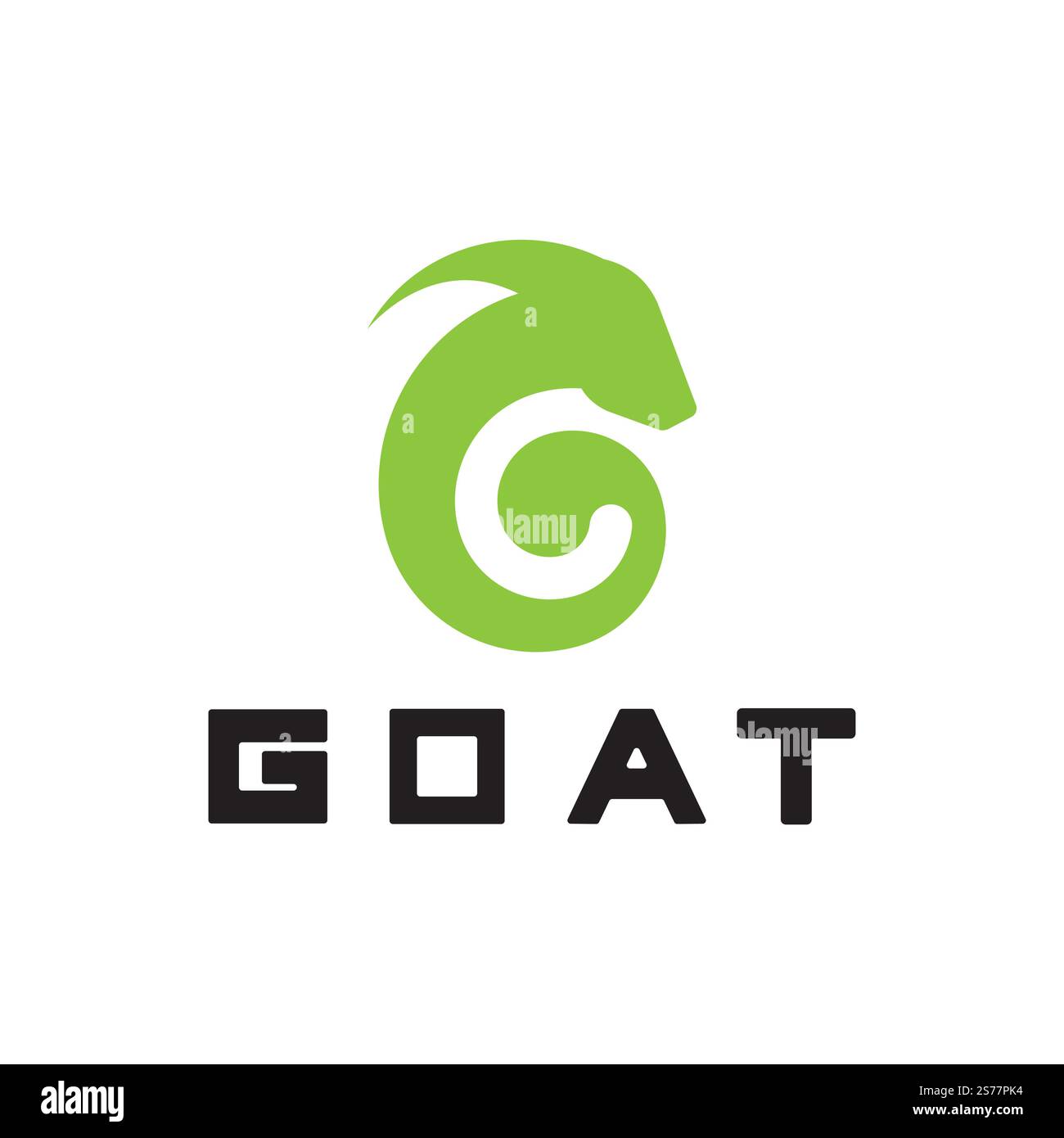 Letter G Goat Head Logo-Vector illustration Stock Vector Image & Art ...