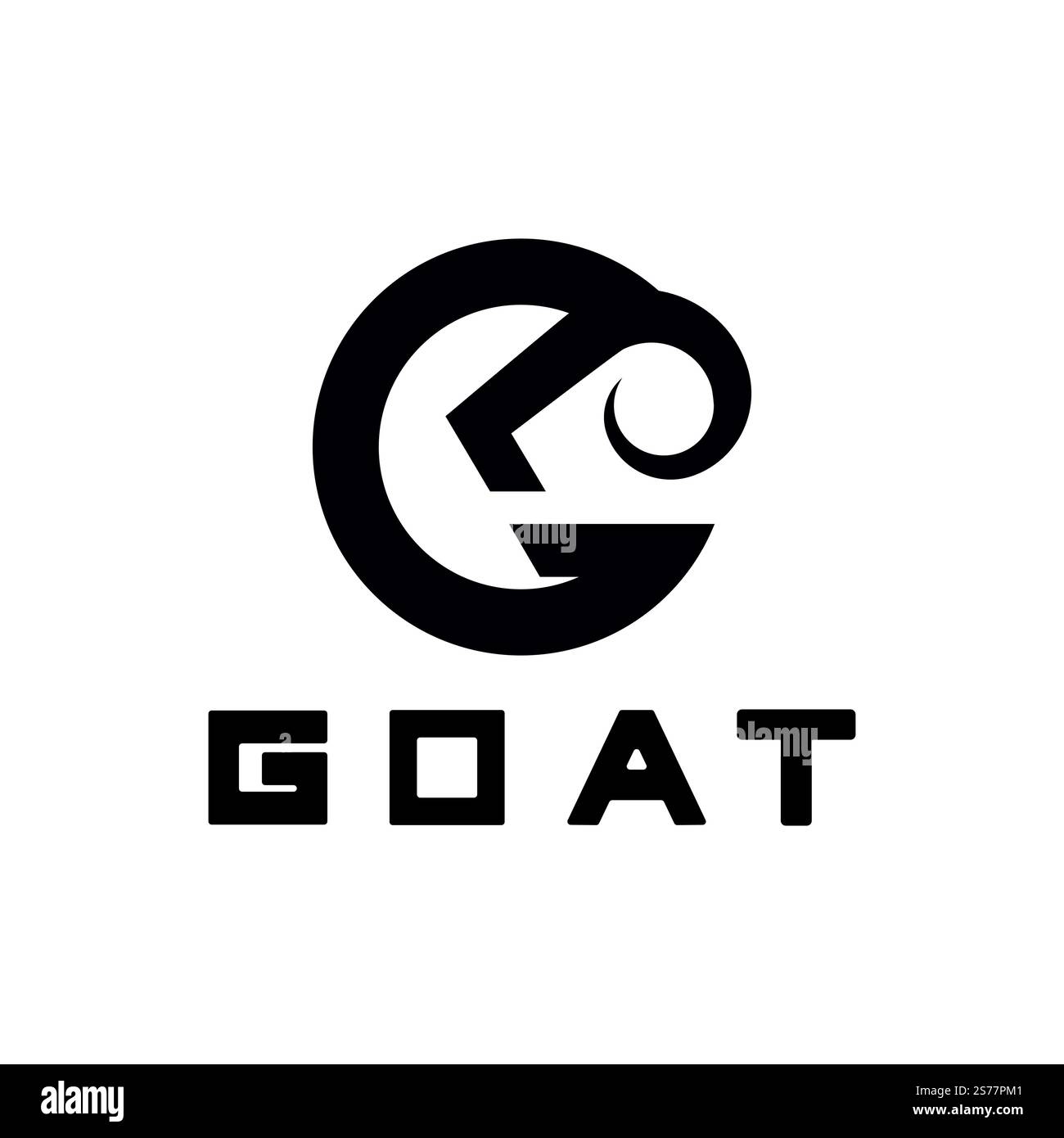 Letter G Goat Head Logo-Vector illustration Stock Vector Image & Art ...
