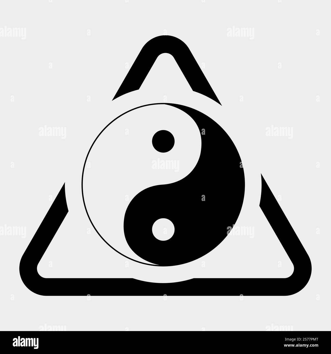 Yin Yang Black Icon Symbol Sign Isolate on White Background,Vector ...
