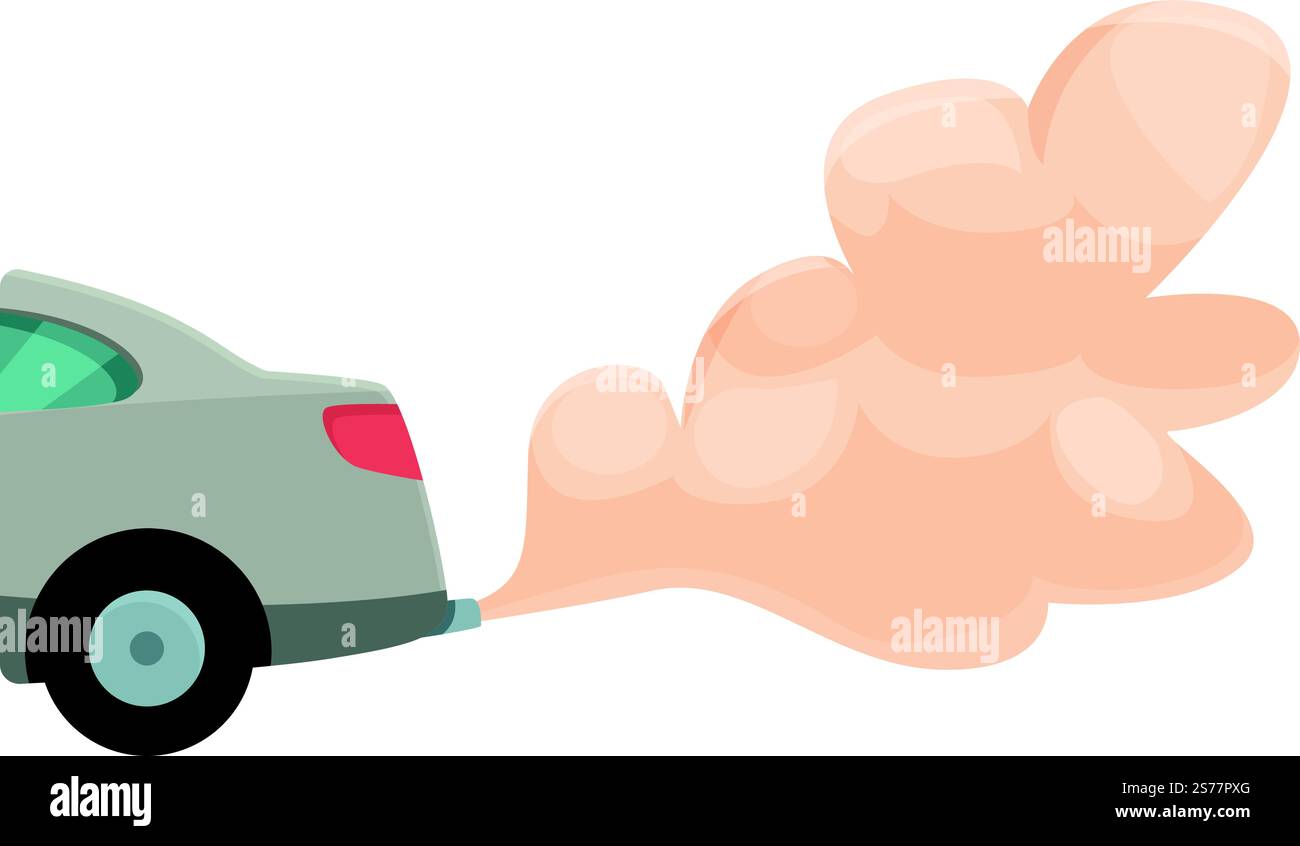 Car smoke air icon cartoon vector. Vehicle gas. Smog pipe. Car smoke ...