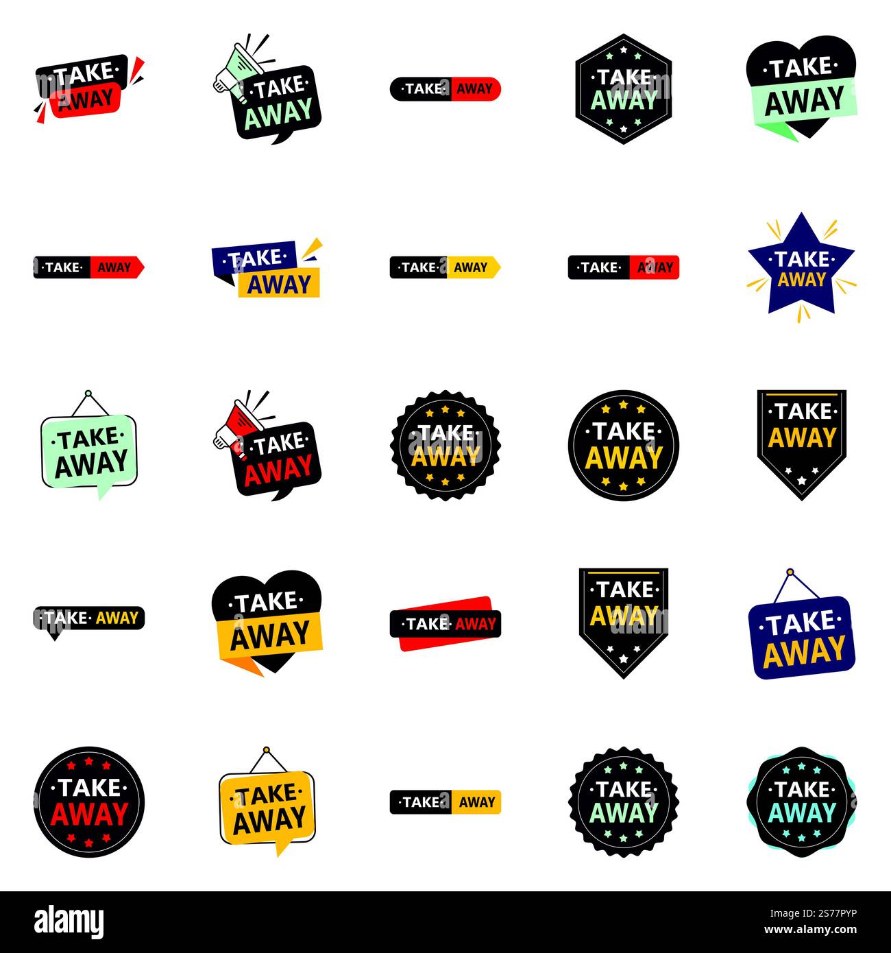 Take Away Bundle 25 Eye catching Vector designs for Food Outlets and ...