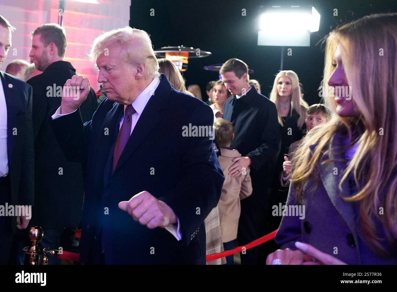 President-elect Donald Trump, with Melania Trump, right, dances after ...