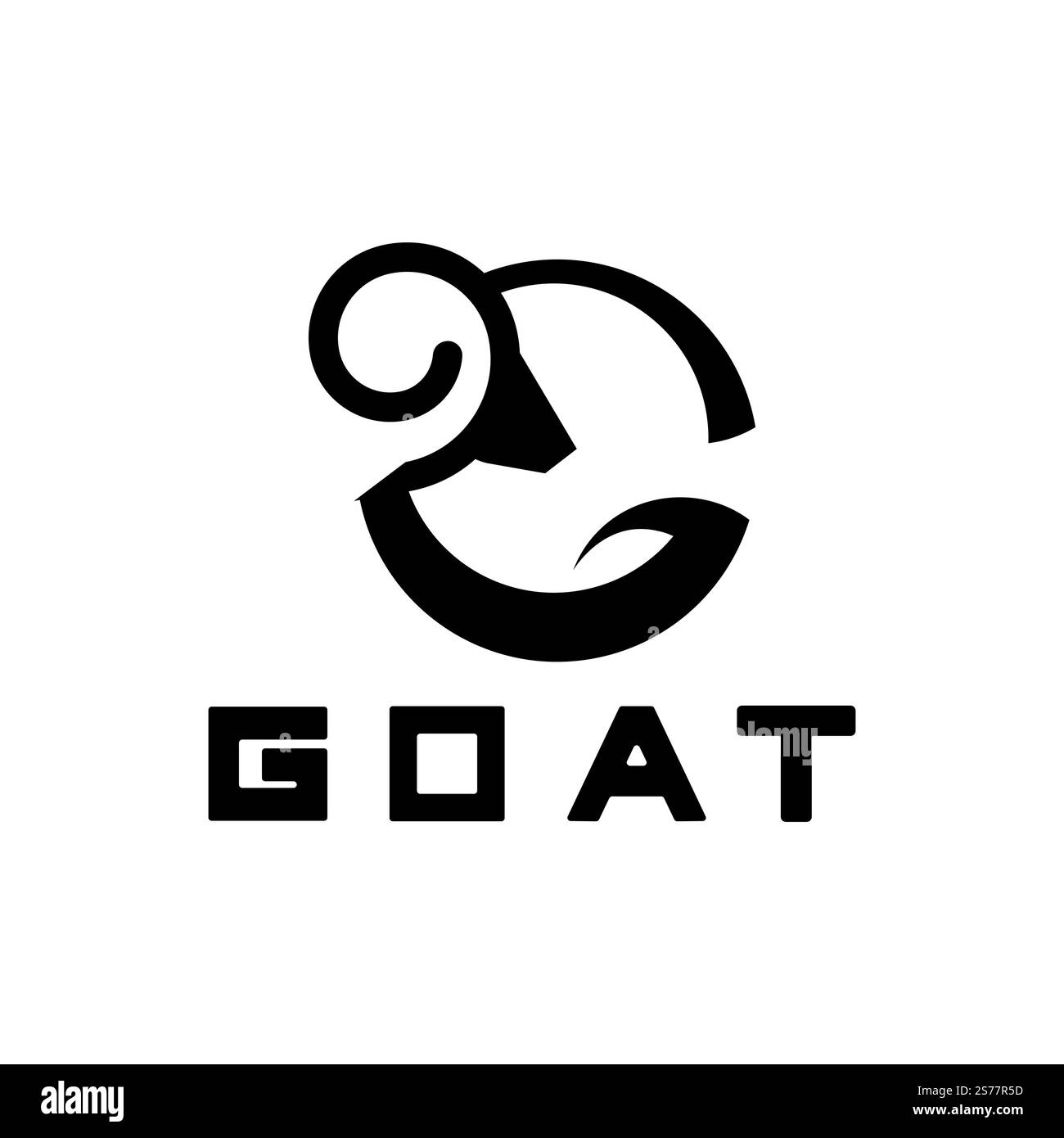 Letter G Goat Head Logo-Vector illustration Stock Vector Image & Art ...