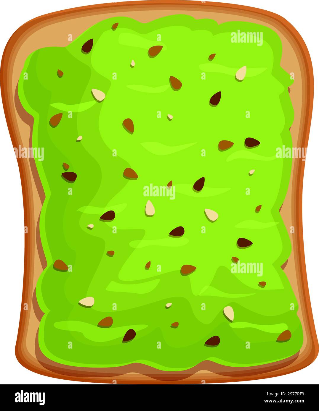 Avocado toast icon cartoon vector. Bread food. Wheat meal. Avocado ...