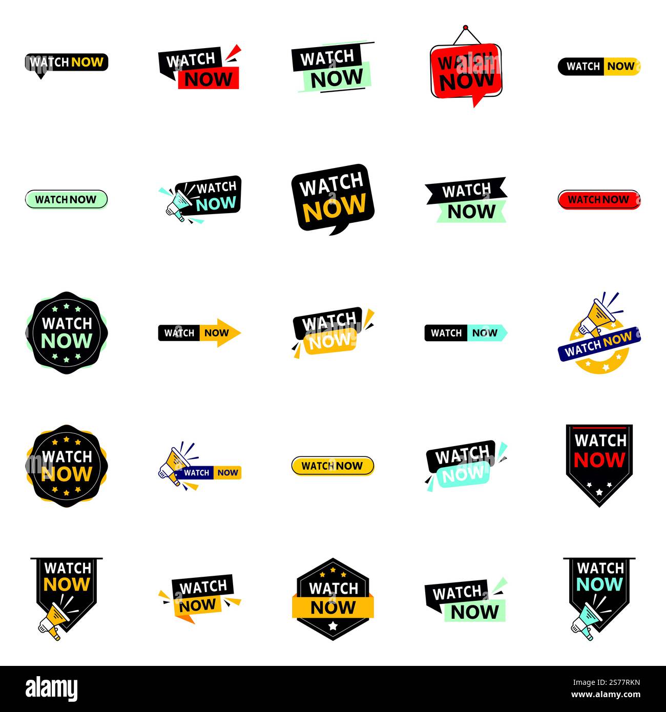 25 Professional Watch Now Banners to Elevate Your Brand Stock Vector ...