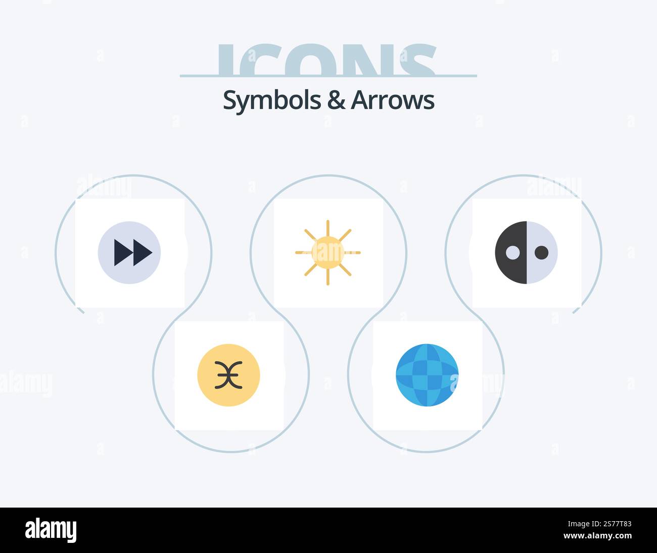 Symbols and Arrows Flat Icon Pack 5 Icon Design. symbolism. equality ...