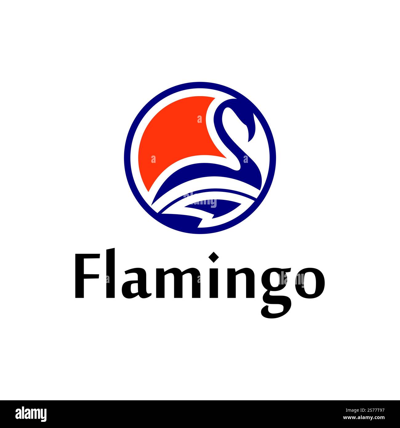 Iconic flamingo logo designs concept vector hi-res stock photography ...