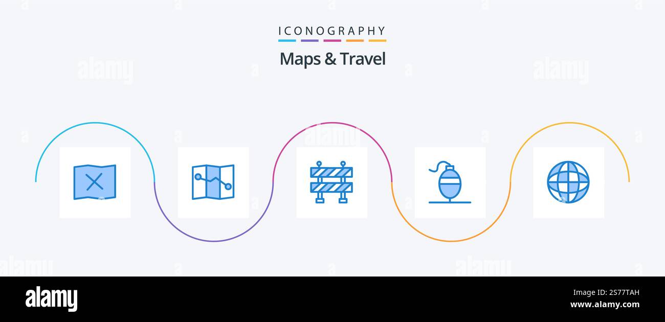 Maps and Travel Blue 5 Icon Pack Including . fish Stock Vector Image ...
