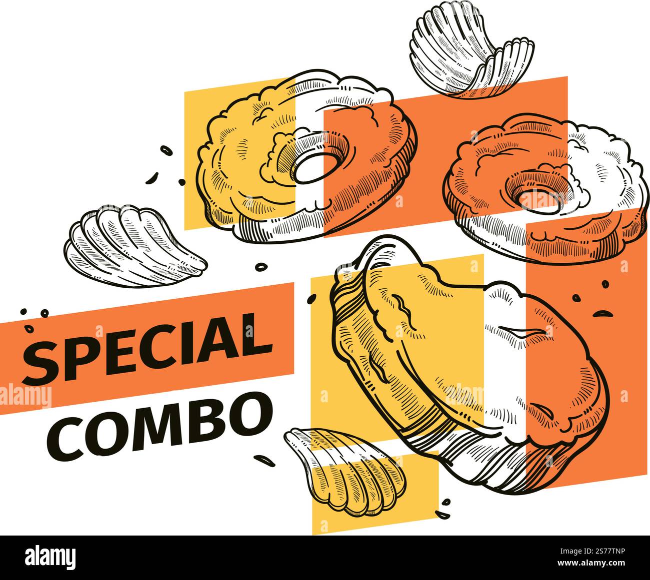 Menu with special combination, tasty street food. Bistro or kiosk ...