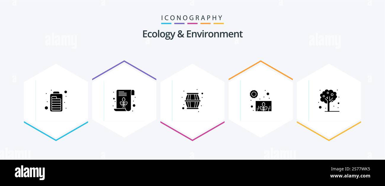 Ecology And Environment 25 Glyph icon pack including park. plant ...