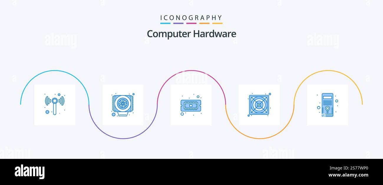 Computer Hardware Blue 5 Icon Pack Including . pc. cpu. hardware ...