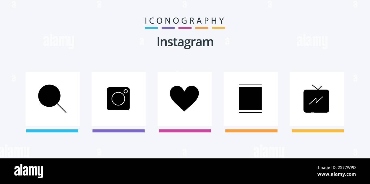 Instagram Glyph 5 Icon Pack Including refresh. twitter. instagram ...