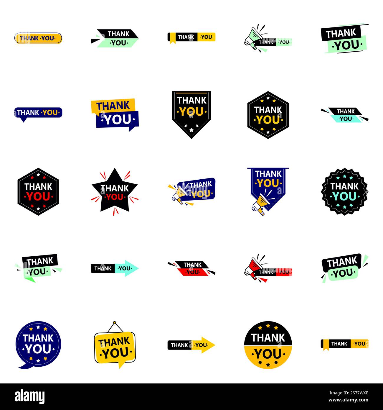 25 Fresh Vector Designs for Saying Thank You Stock Vector Image & Art ...