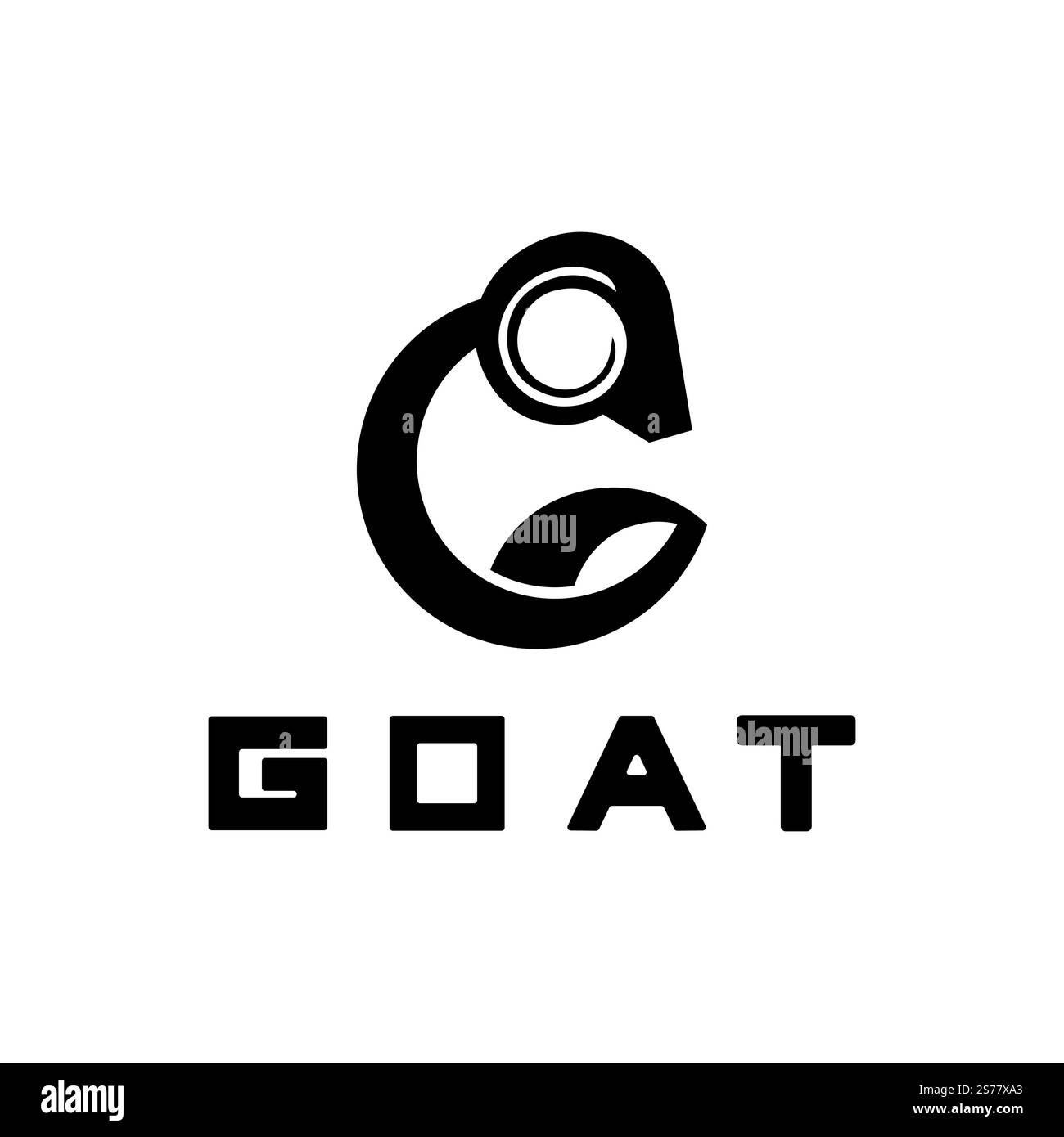 Letter G Goat Head Logo-Vector illustration Stock Vector Image & Art ...