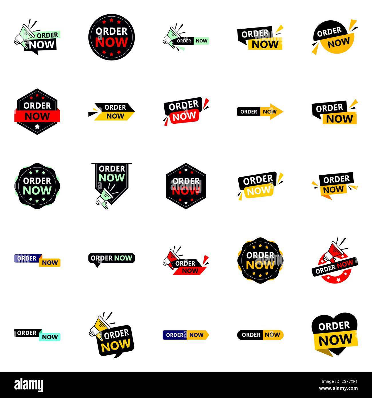 Get Your Customers Ordering with Our Pack of 25 Order Now Banners Stock ...