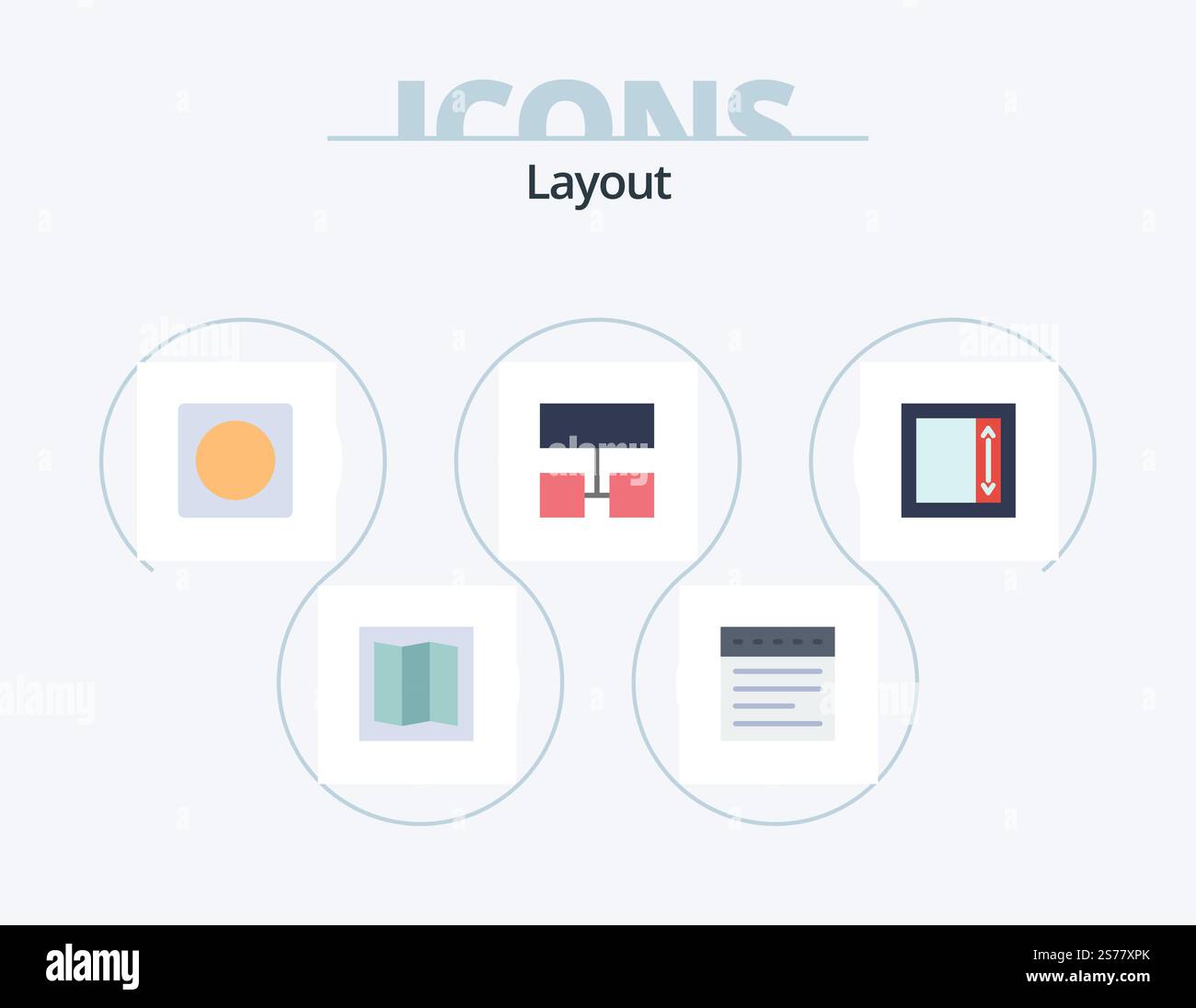 Layout Flat Icon Pack 5 Icon Design. . . overlay. layout. field Stock ...
