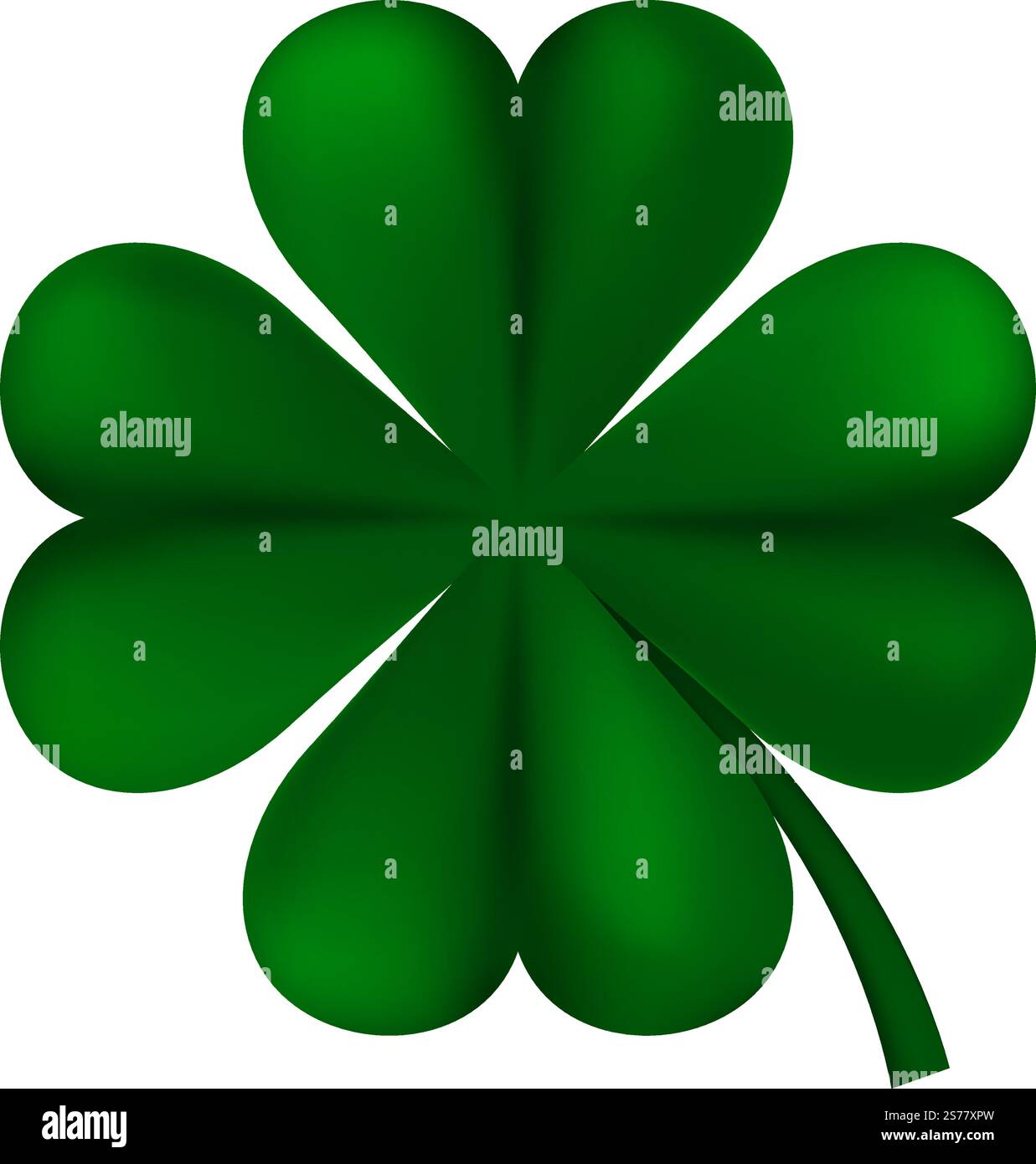 Four-leaf shamrock clover icon. Symbol of Lucky Irish beer festival St ...